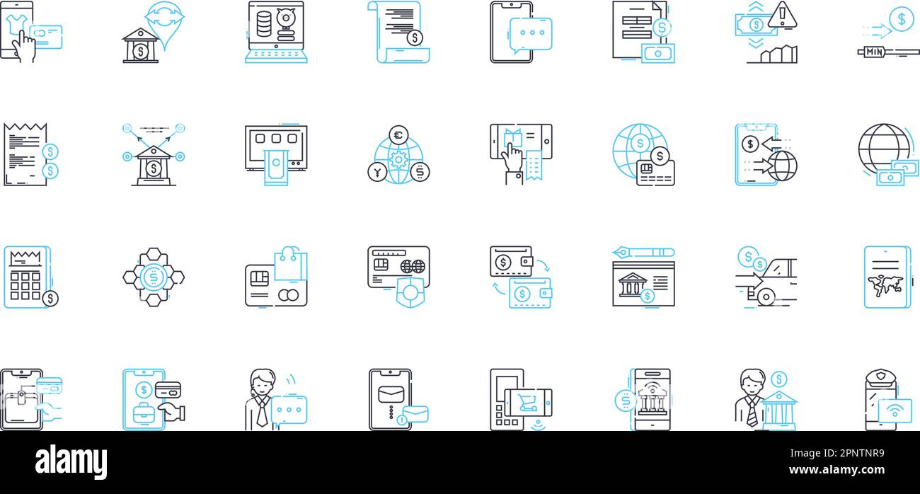 Technological advancement linear icons set. Innovation, Automation ...
