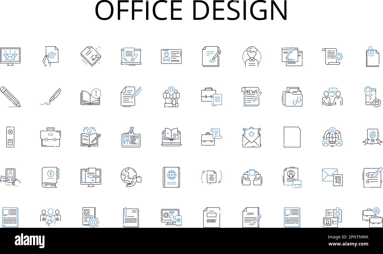 Office design line icons collection. Empowerment, Visionary ...