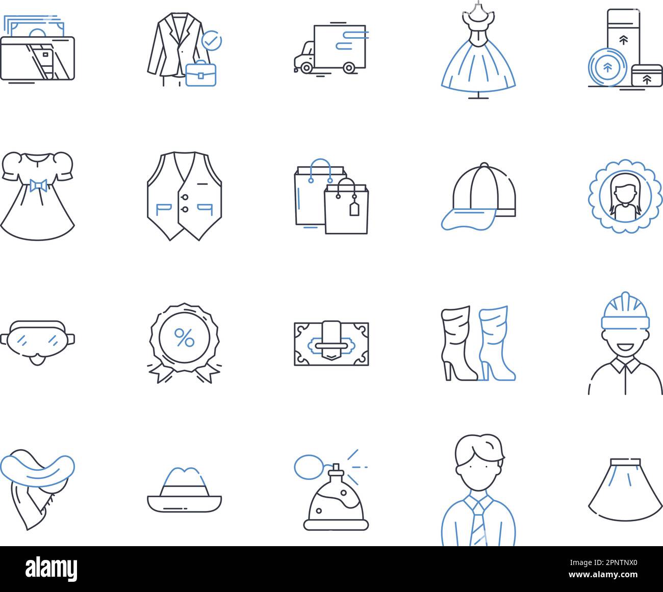 Branding line icons collection. Identity, Logo, Reputation, Perception ...