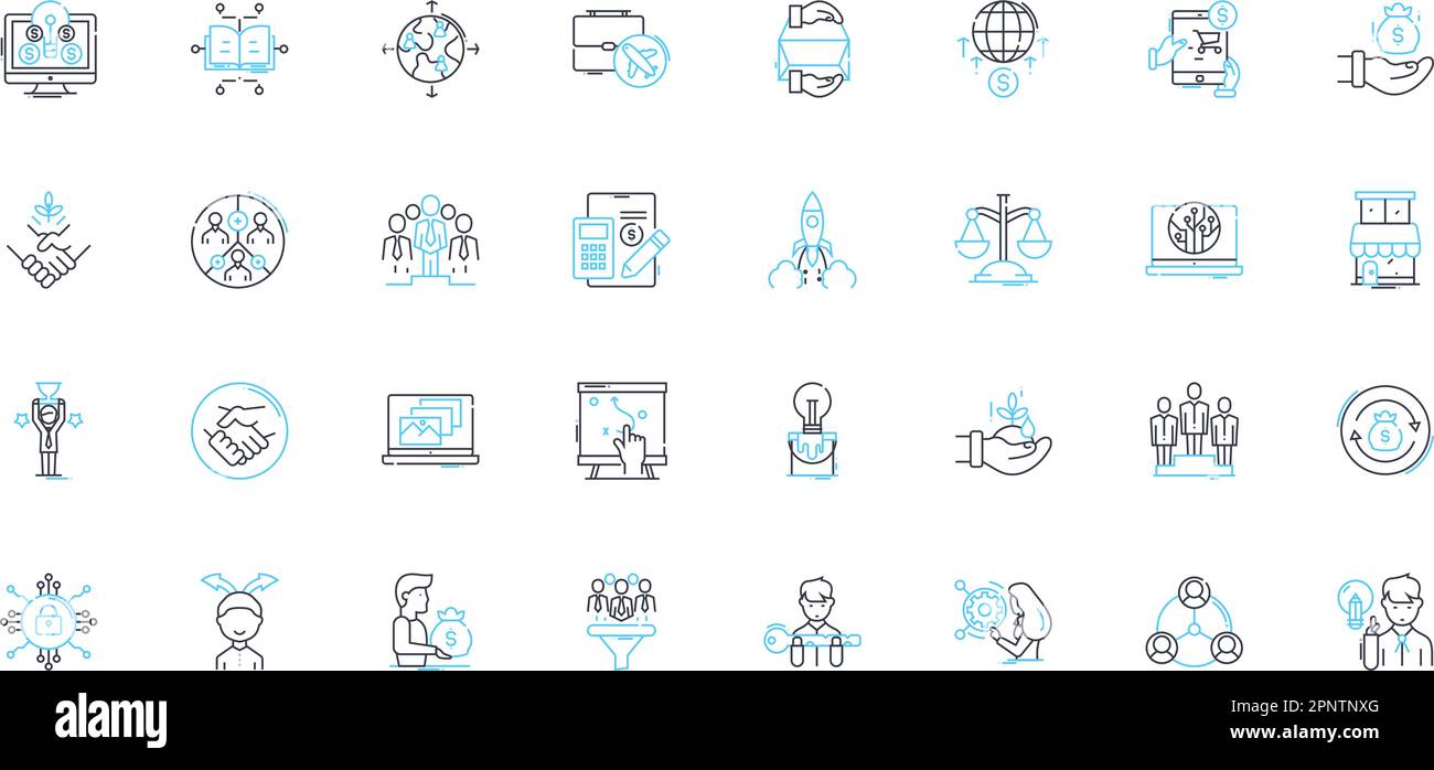 Quick thinking linear icons set. Nimble, Resourceful, Alert ...