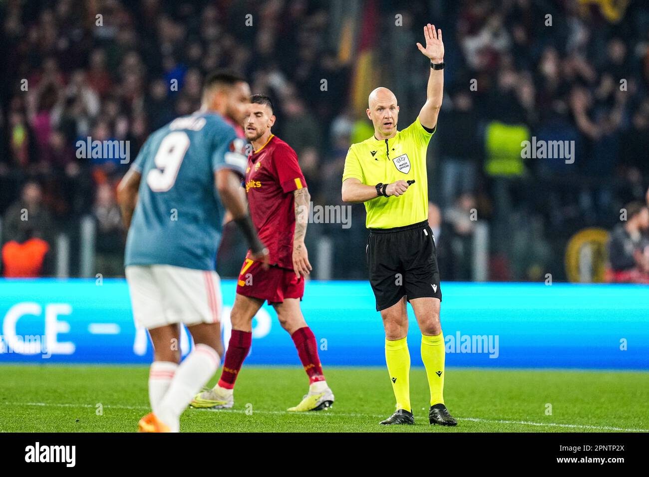 Rome, Italy. 20th Apr, 2023. Rome - Referee Anthony Taylor during the ...