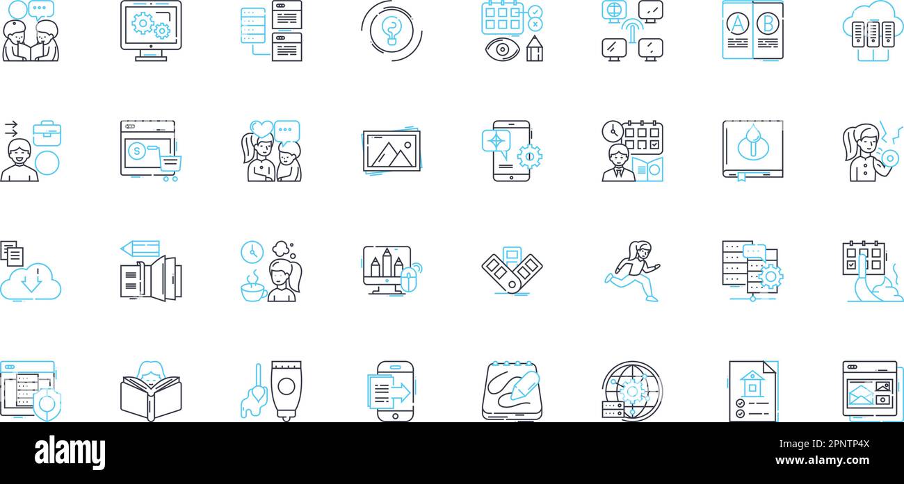 Operations manual linear icons set. Standardization, Guidelines ... Operations manual linear icons set. Standardization, Guidelines ...