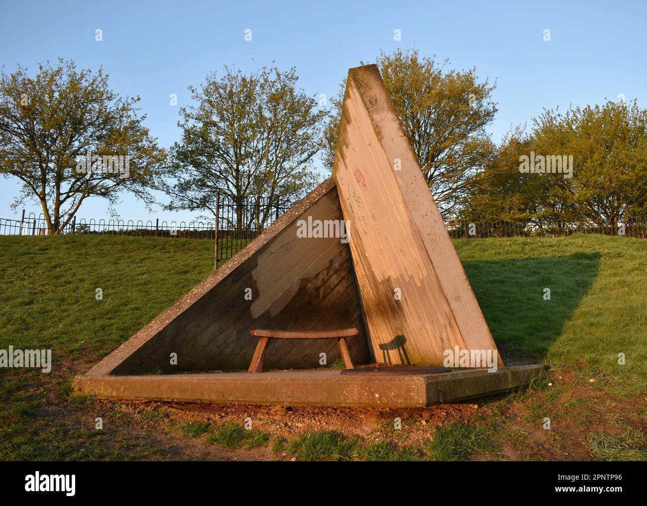 Artwork "The Cave" in Campbell Park, Milton Keynes Stock Photo - Alamy