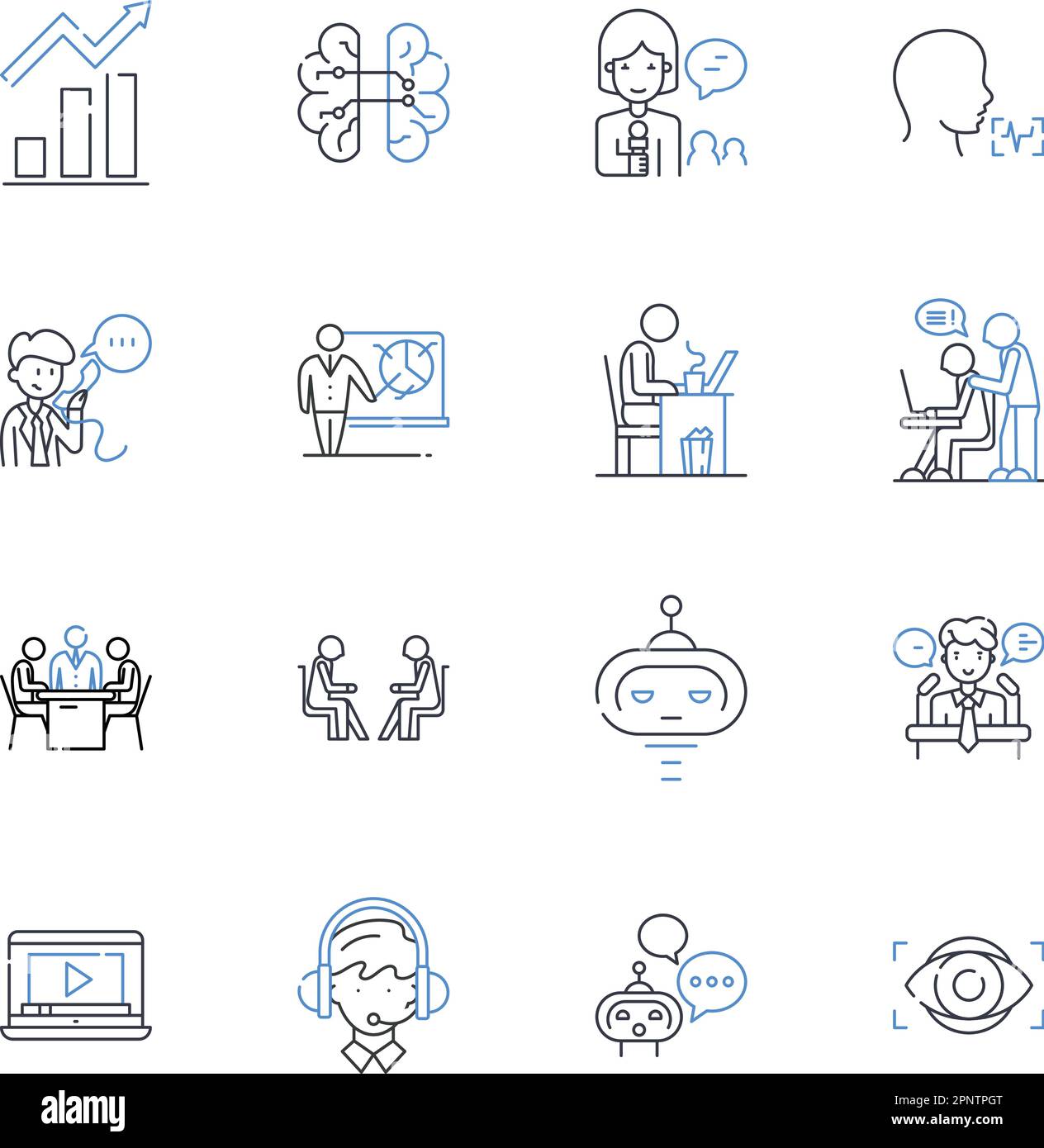 Career exploration line icons collection. Ambition, Aptitude, Aspire ...