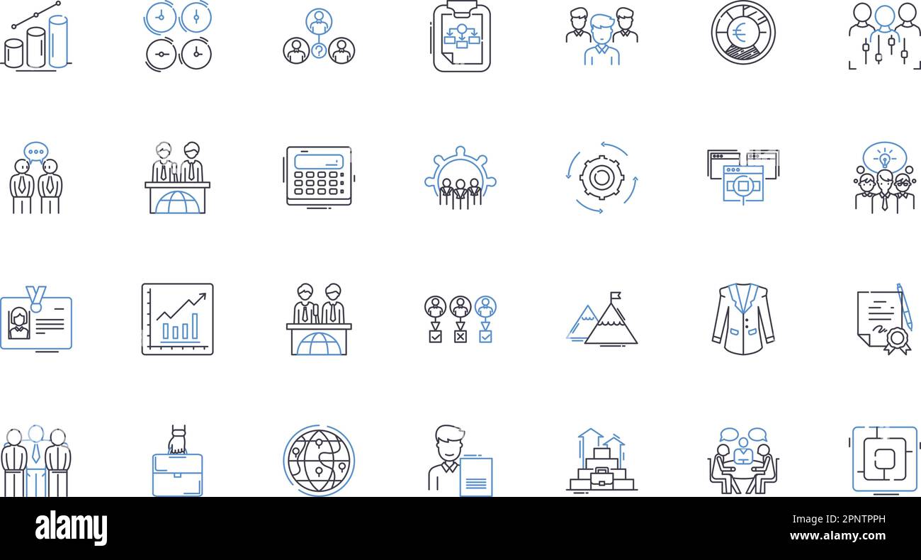 Company convention line icons collection. Nerking, Collaboration ...