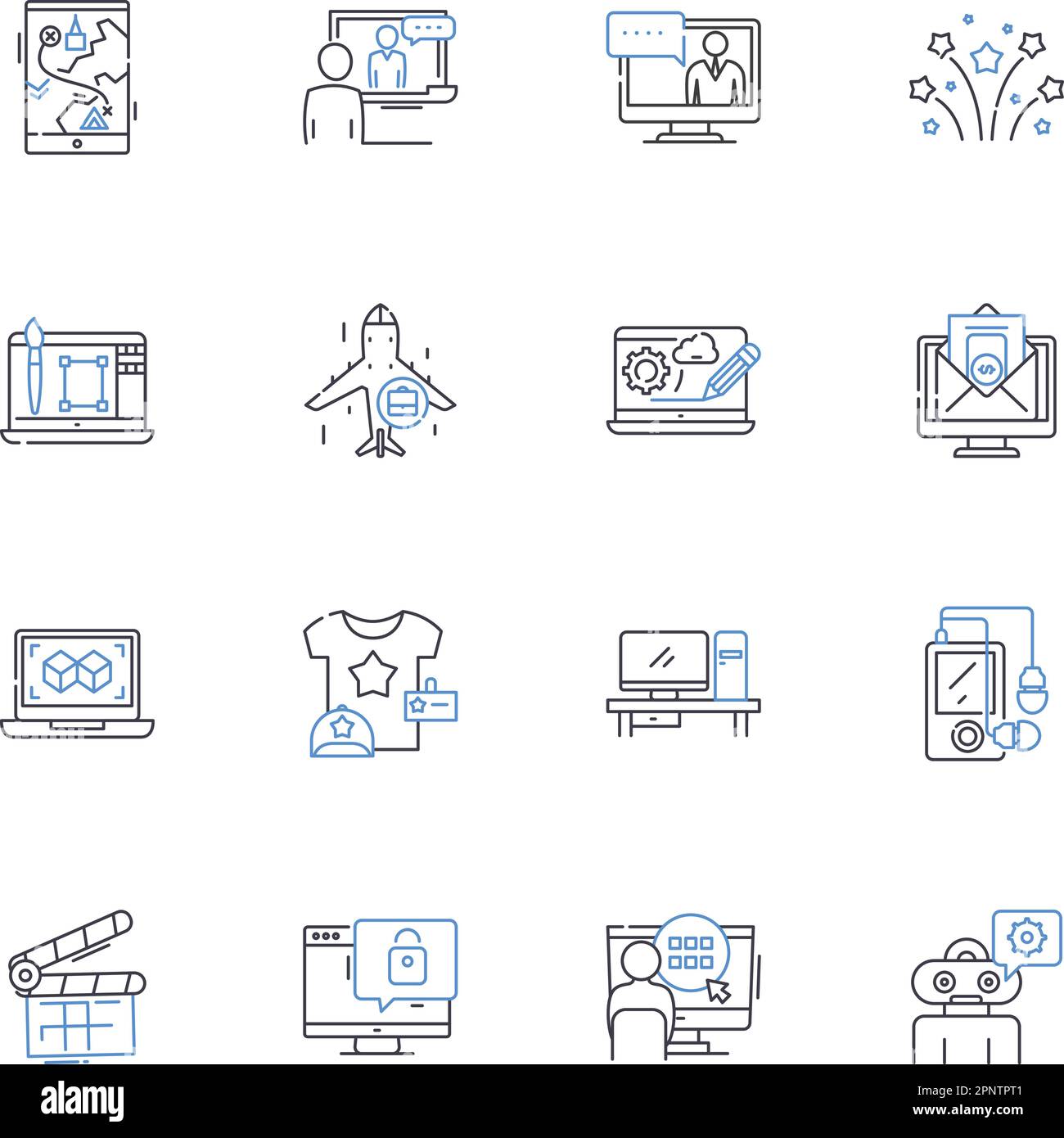 Audio broadcaster line icons collection. Podcast, Broadcasting, Sound ...