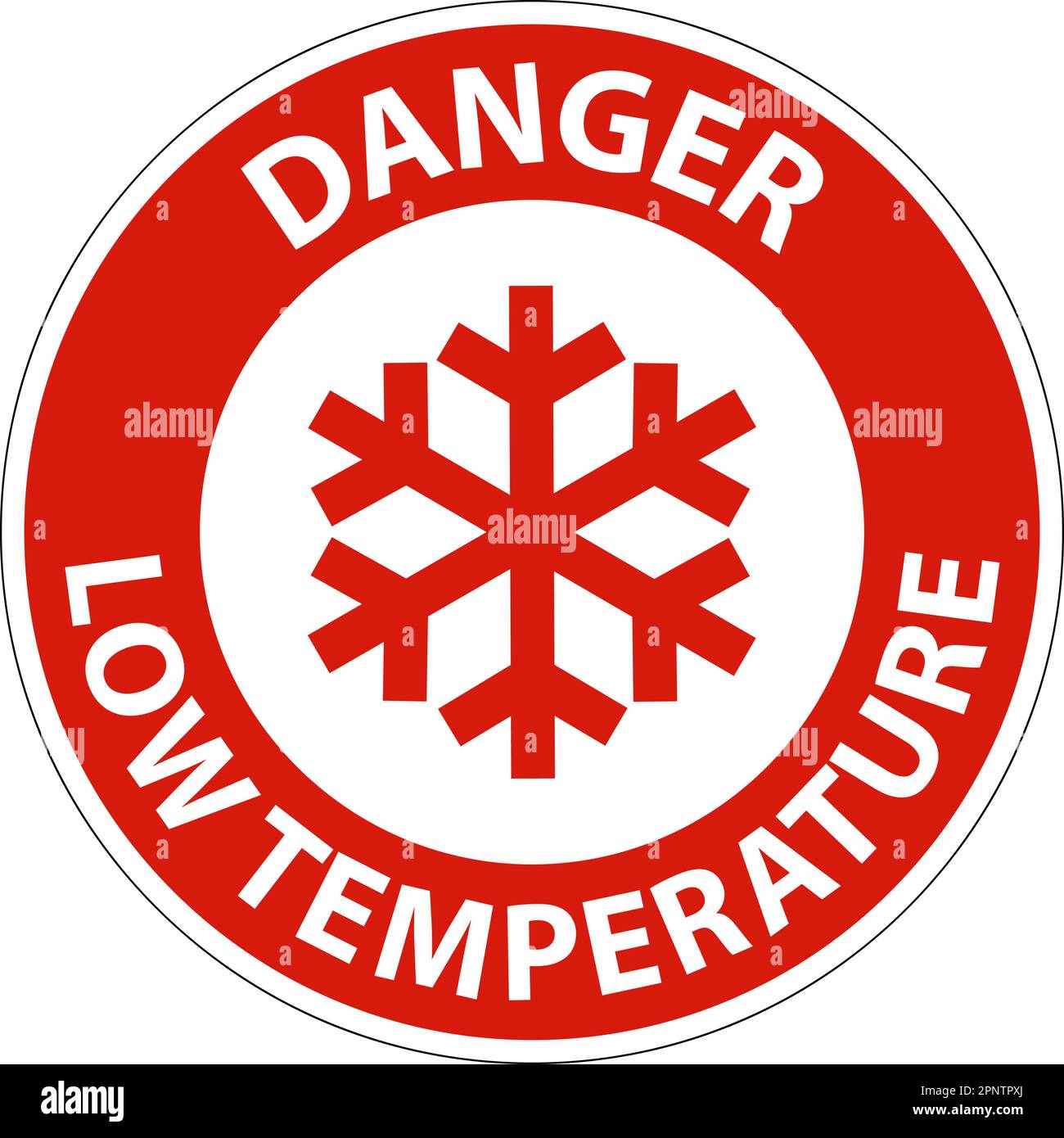Danger Low temperature symbol and text safety sign Stock Vector Image ...