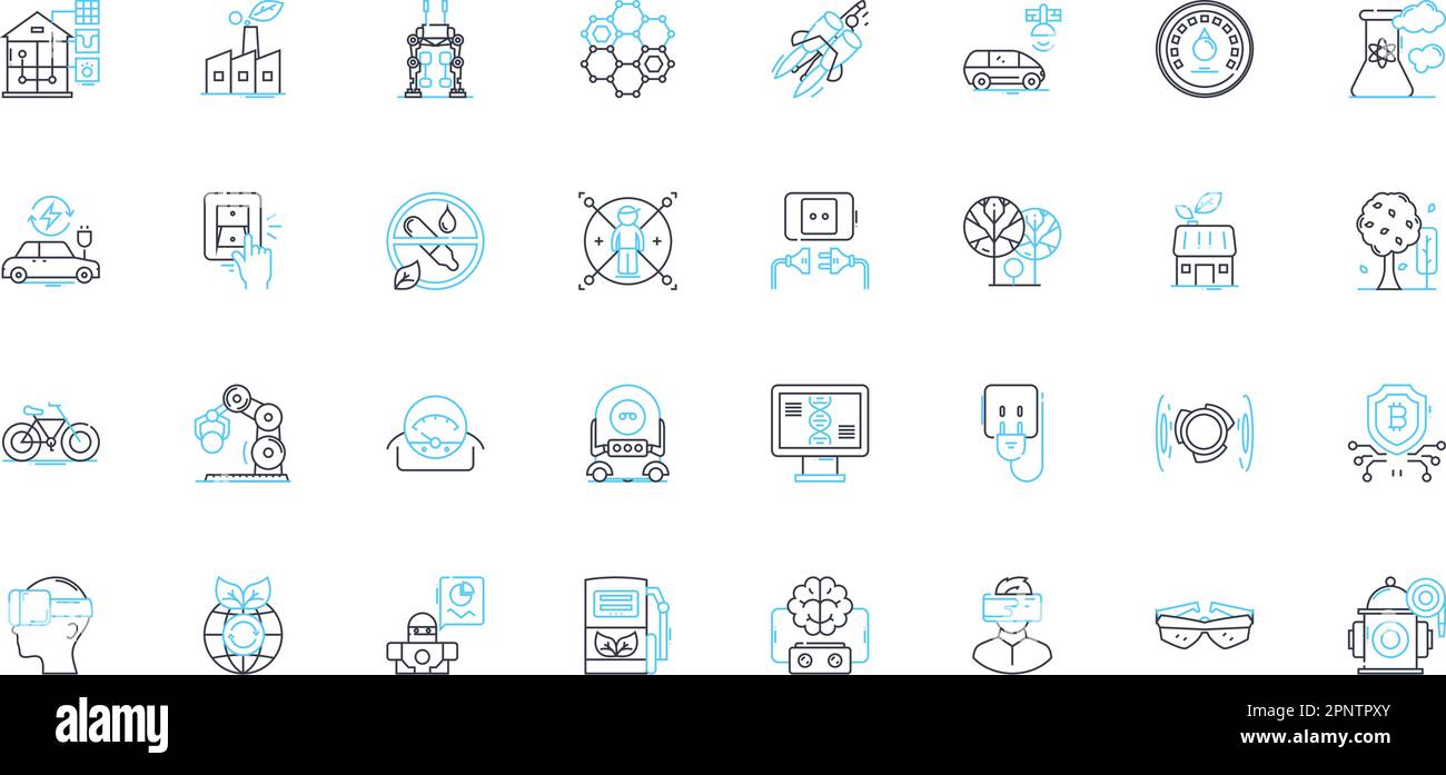 Multinational commerce linear icons set. Globalization, Trade ...