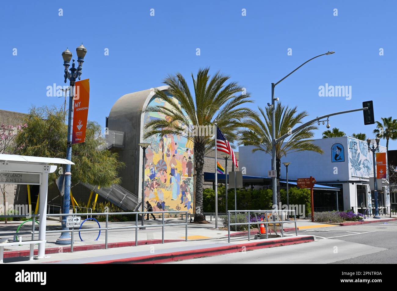 LONG BEACH, CALIFORNIA - 19 APR 2023: The Harvey Milk Promenade Park ...