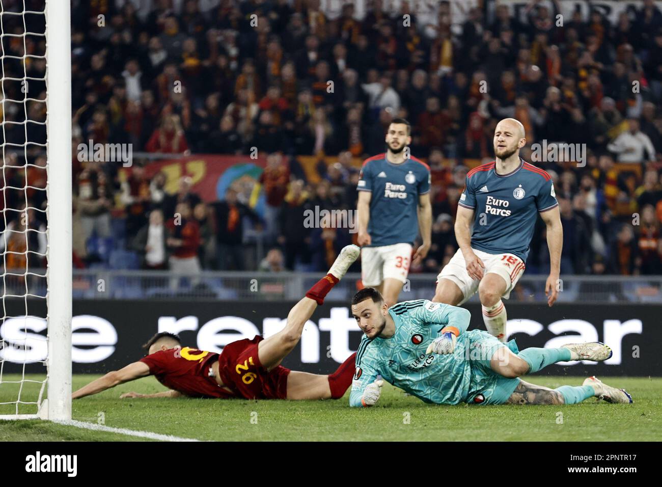 Rome, Italy. April 20, 2023. Stephan El Shaarawy of AS Roma scores the ...