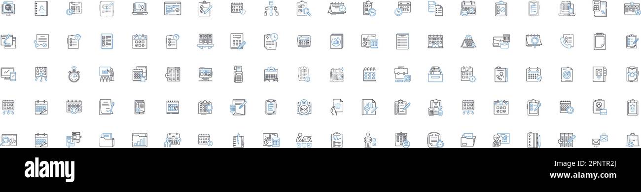 Duration line icons collection. Length, Span, Period, Term, Timeframe ...