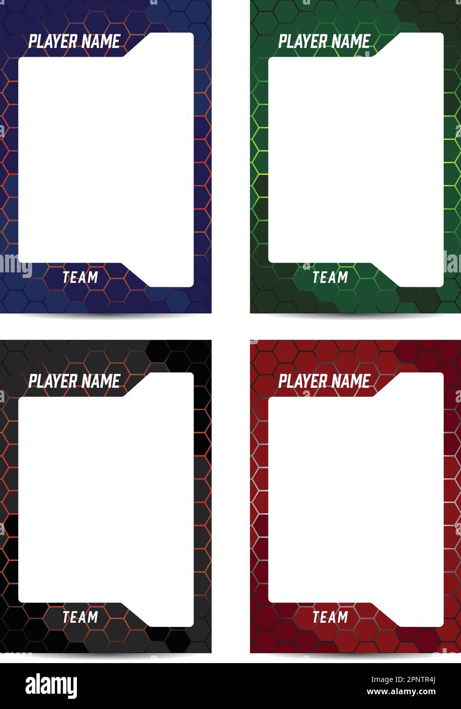 Modern sports cards frame hexagonal techno texture pattern background ...