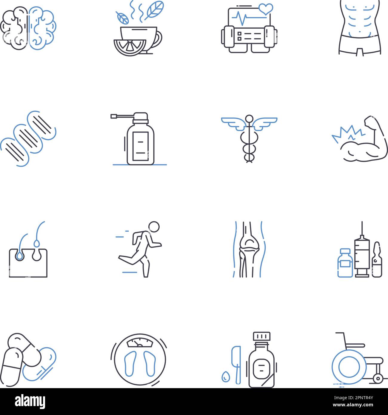 Salubrity line icons collection. Health, Wellness, Fitness, Vigor ...