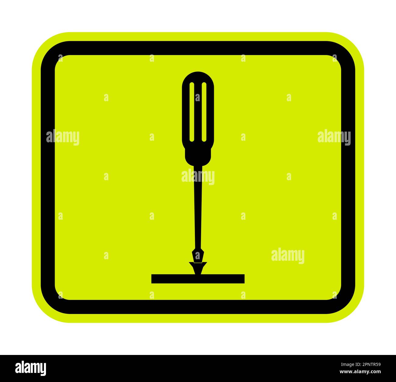 Screwdriver prohibition icon on white background Stock Vector Image ...