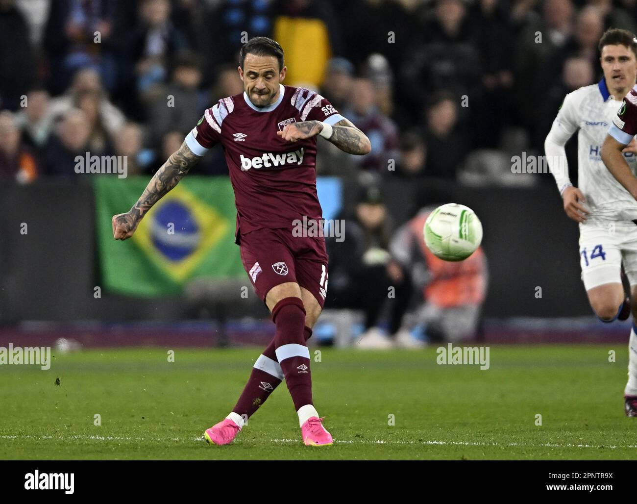 London, UK. 20th Apr, 2023. Danny Ings (West Ham) during the West Ham ...