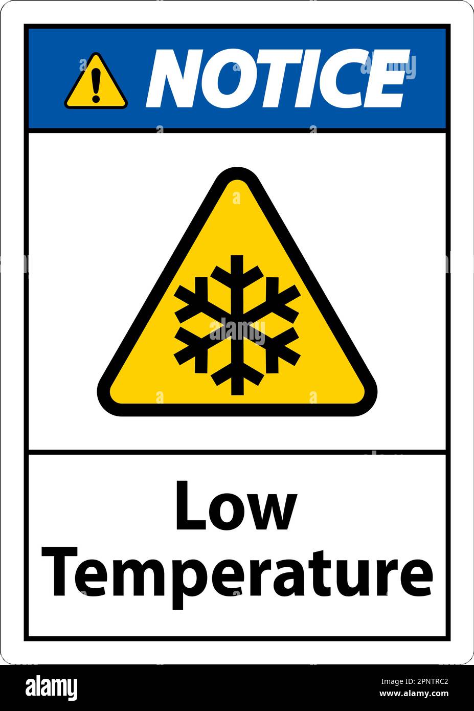 Notice Low temperature symbol and text safety sign Stock Vector Image ...