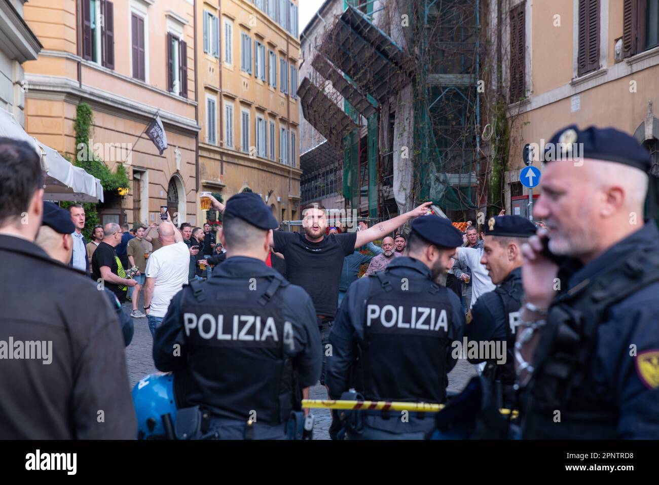 Rome, Italy. 20th Apr, 2023. Supporters of Dutch football club ...