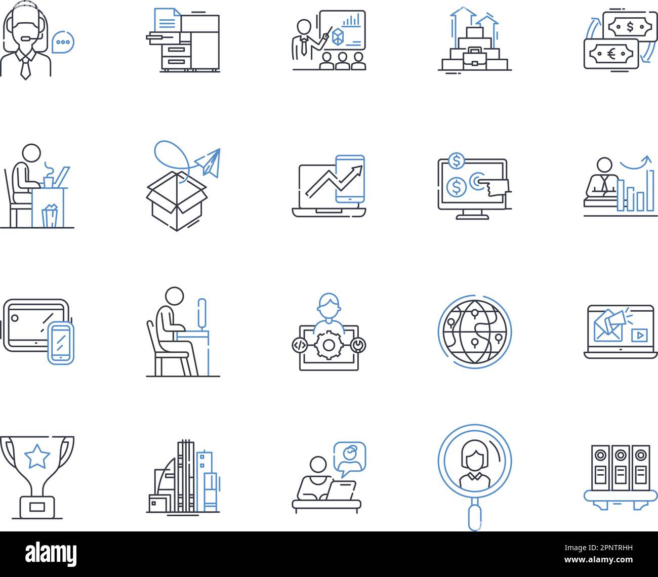 Company practice line icons collection. Ethics, Sustainability ...