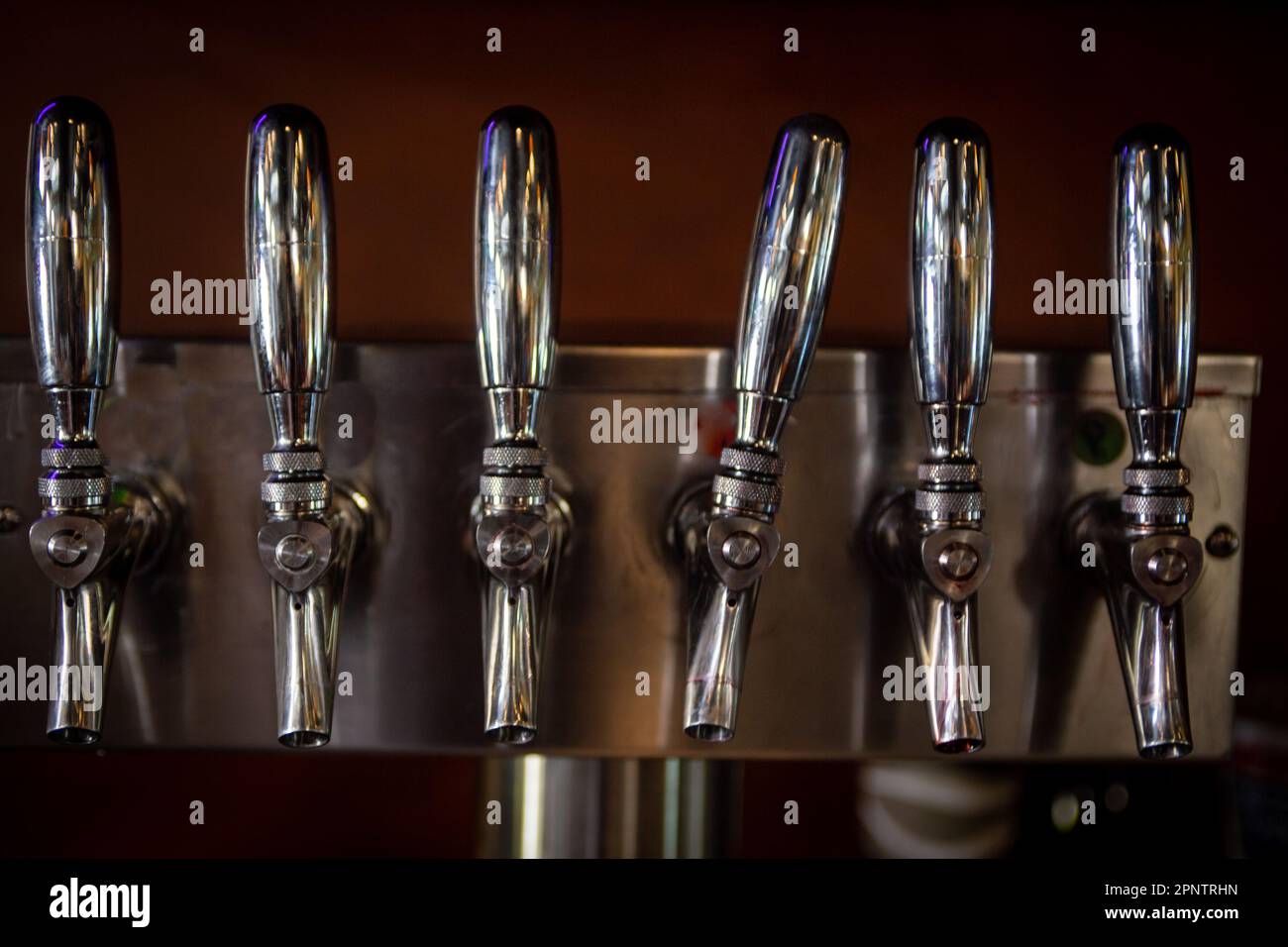 Beer or Wine Taps for a variety of choices for the month Stock Photo ...