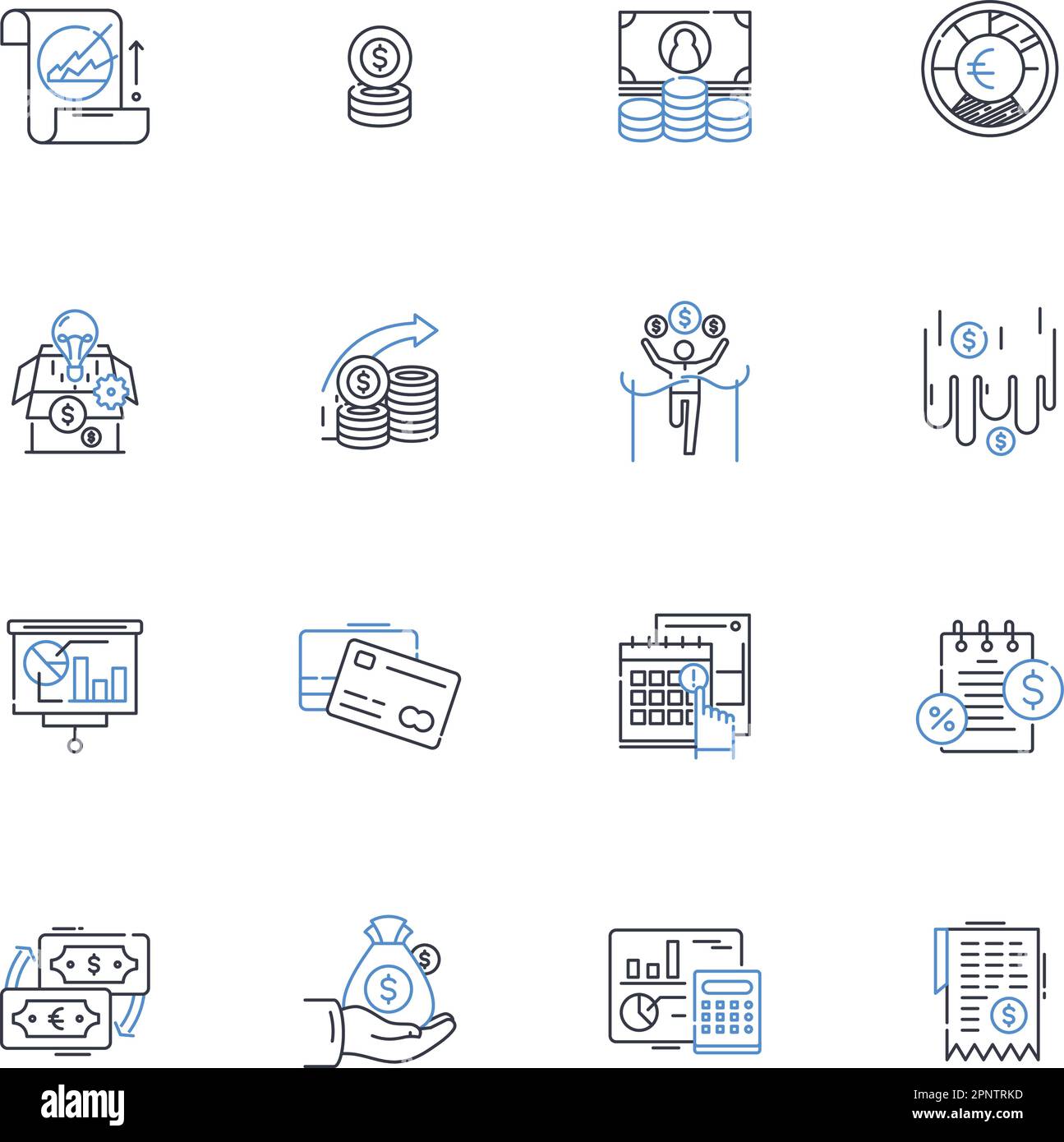 Credit line icons collection. Score, Report, Limit, Card, Bureau, Debt, History vector and ...