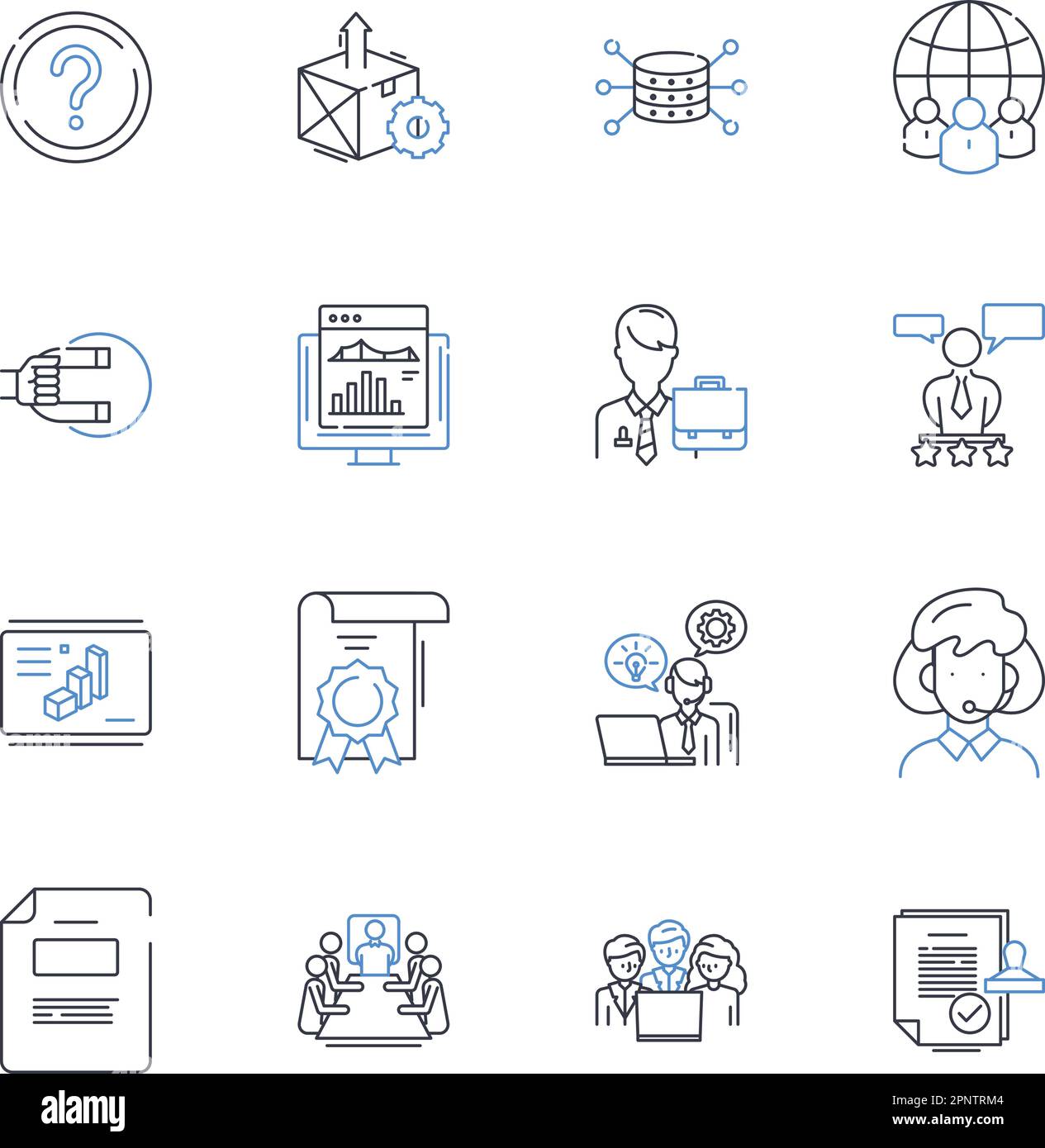 Financial control line icons collection. Budgeting, Saving, Investment ...