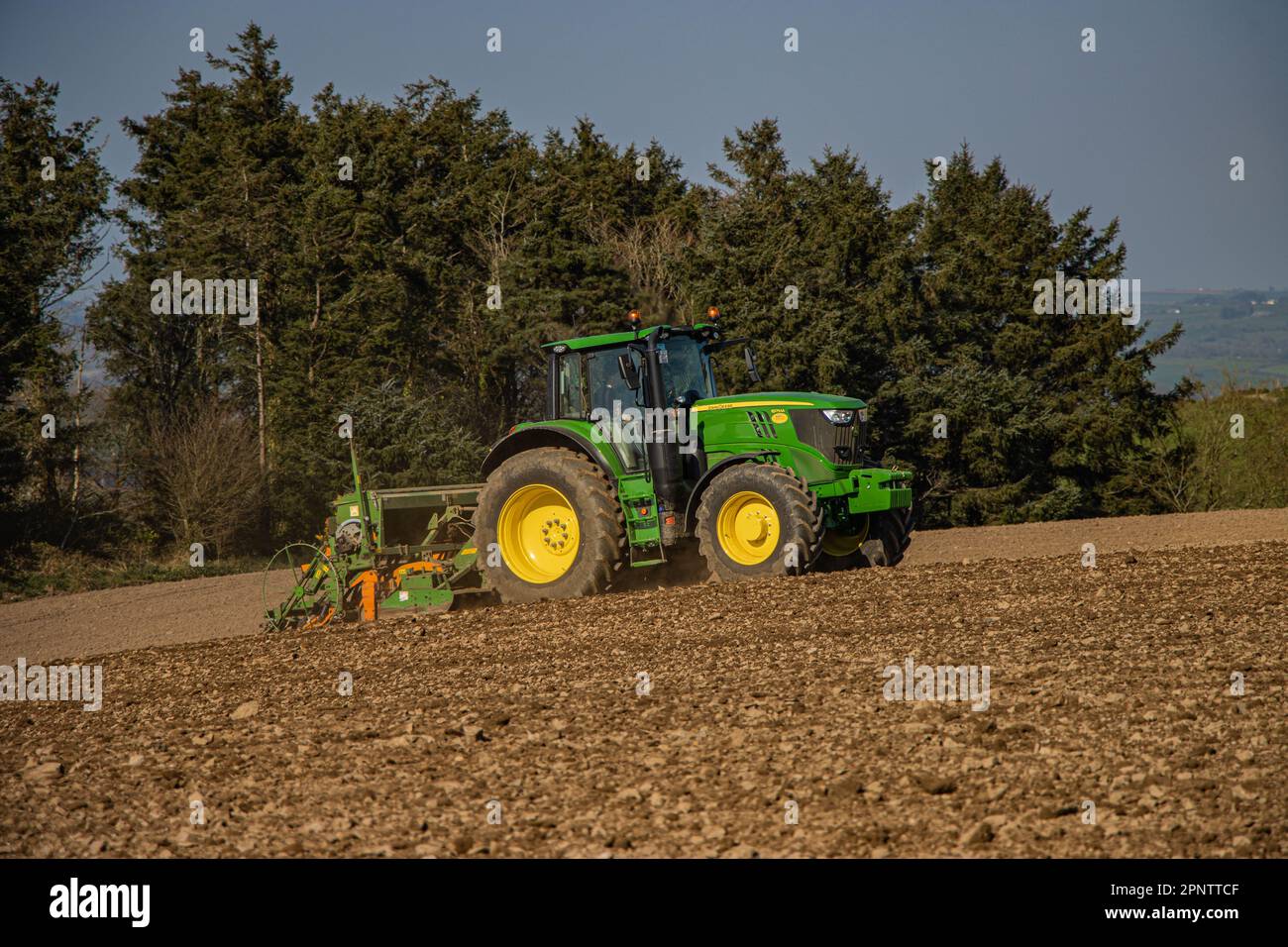 O'Donovan Bros Agri Contractors, sowing "Geraldine," spring barley near ...