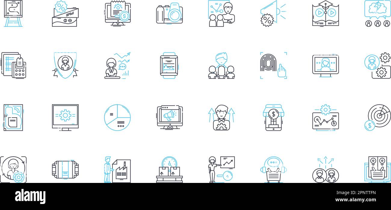 Public governance linear icons set. Accountability, Transparency ...