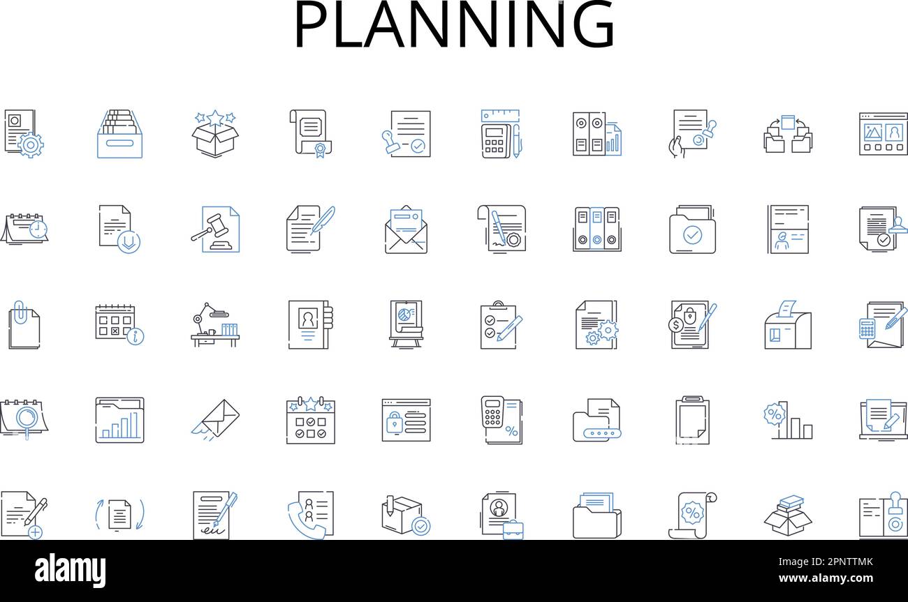 Planning line icons collection. Business, Industry, Trade, Commerce ...