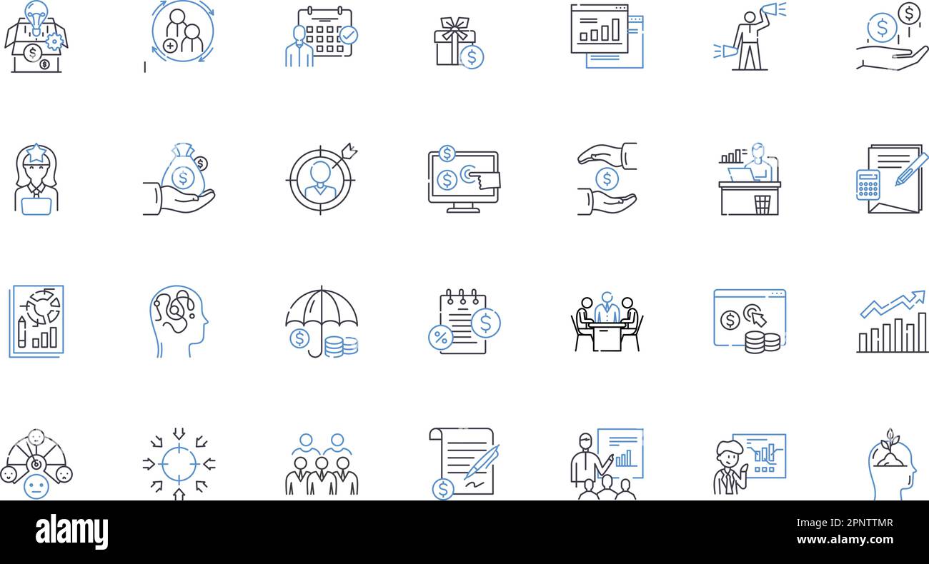 Cash Flow Planning line icons collection. Budgeting, Forecasting ...