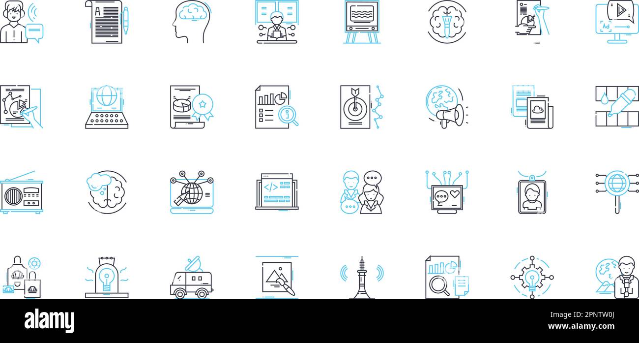 Parties and celebrations linear icons set. Festivities, Entertaining ...
