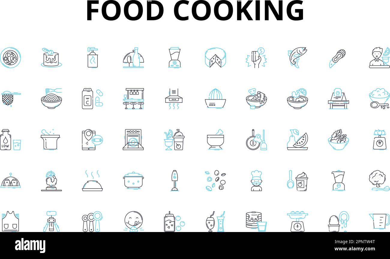 Food cutting linear icons hi-res stock photography and images - Alamy