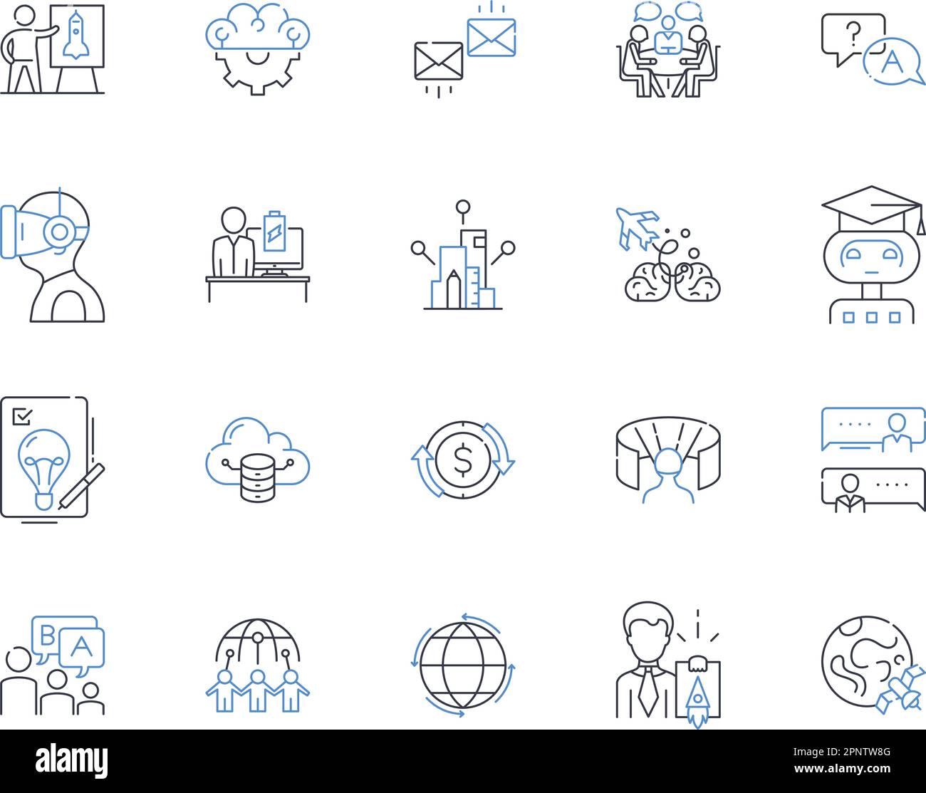 Renewal growth line icons collection. Revitalization, Flourishing ...