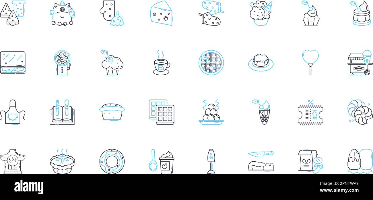 Sushi chef linear icons set. Culinary, Skillful, Creative, Precision ...
