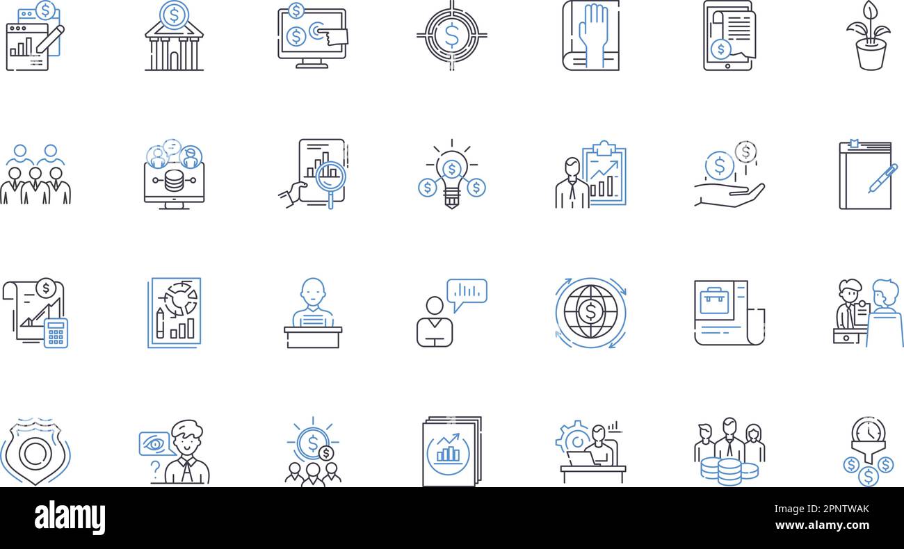 Financial statement line icons collection. Income, Expense, Revenue ...