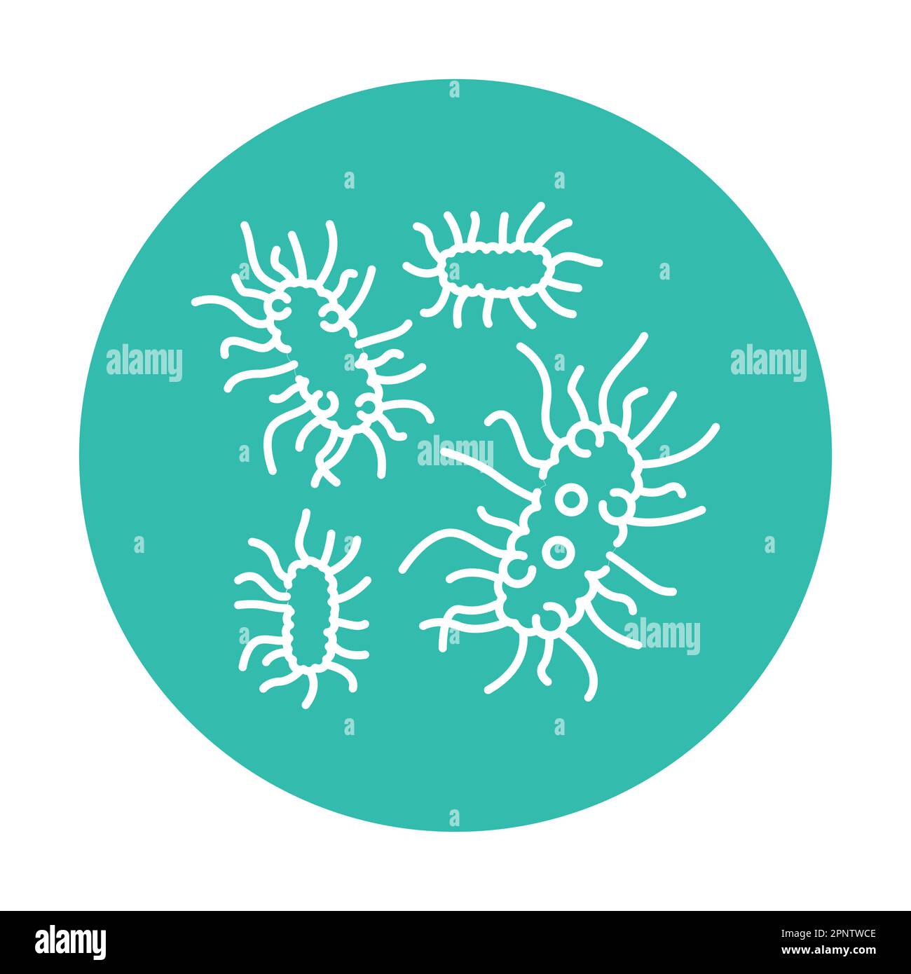 Plague bacteria color line icon. Human diseases. Pictogram for web page ...