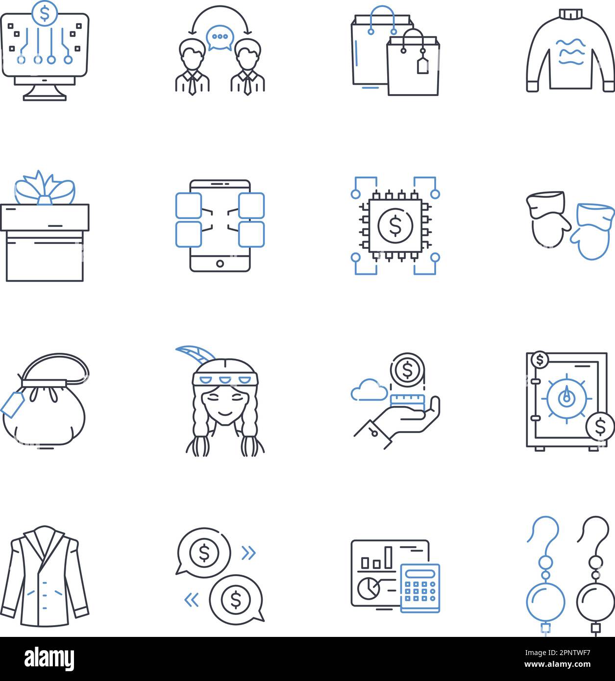 Statiry store line icons collection. Luxury, Elegant, High-end, Premium ...