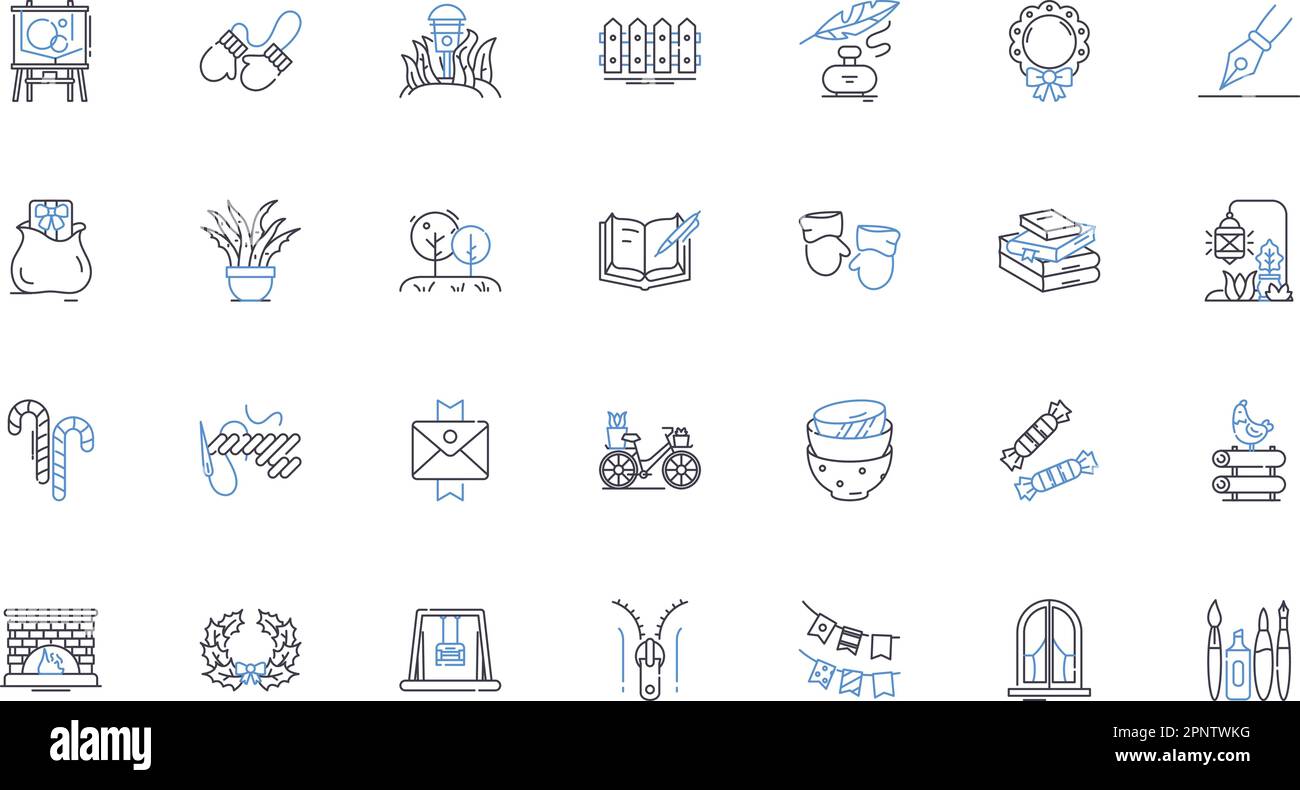 Artistic organization line icons collection. Gallery, Museum, Studio ...