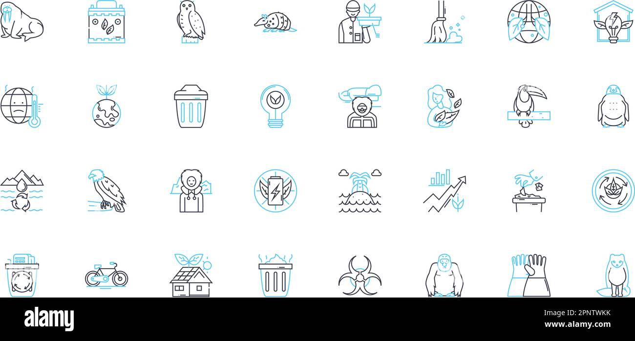 Raw materials linear icons set. Minerals, Ores, Harvested, Extracted ...