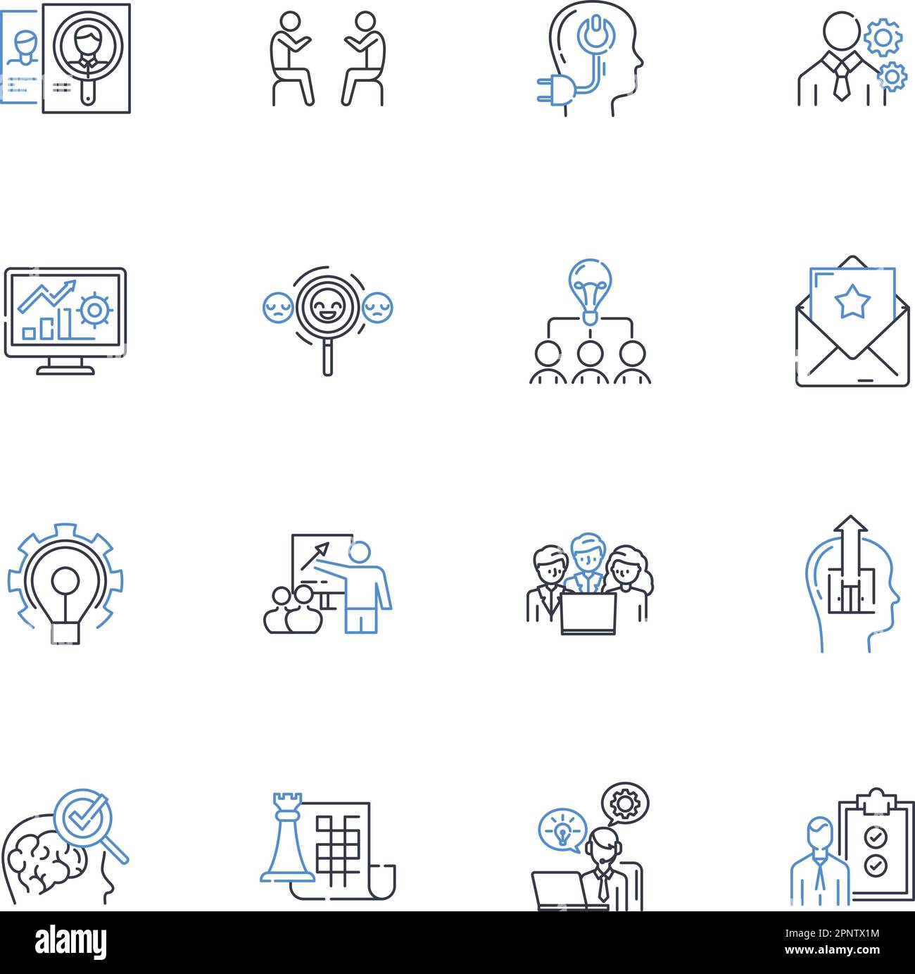 Technology solution line icons collection. Automation, Cloud, Cybersecurity, Data, Digital ...