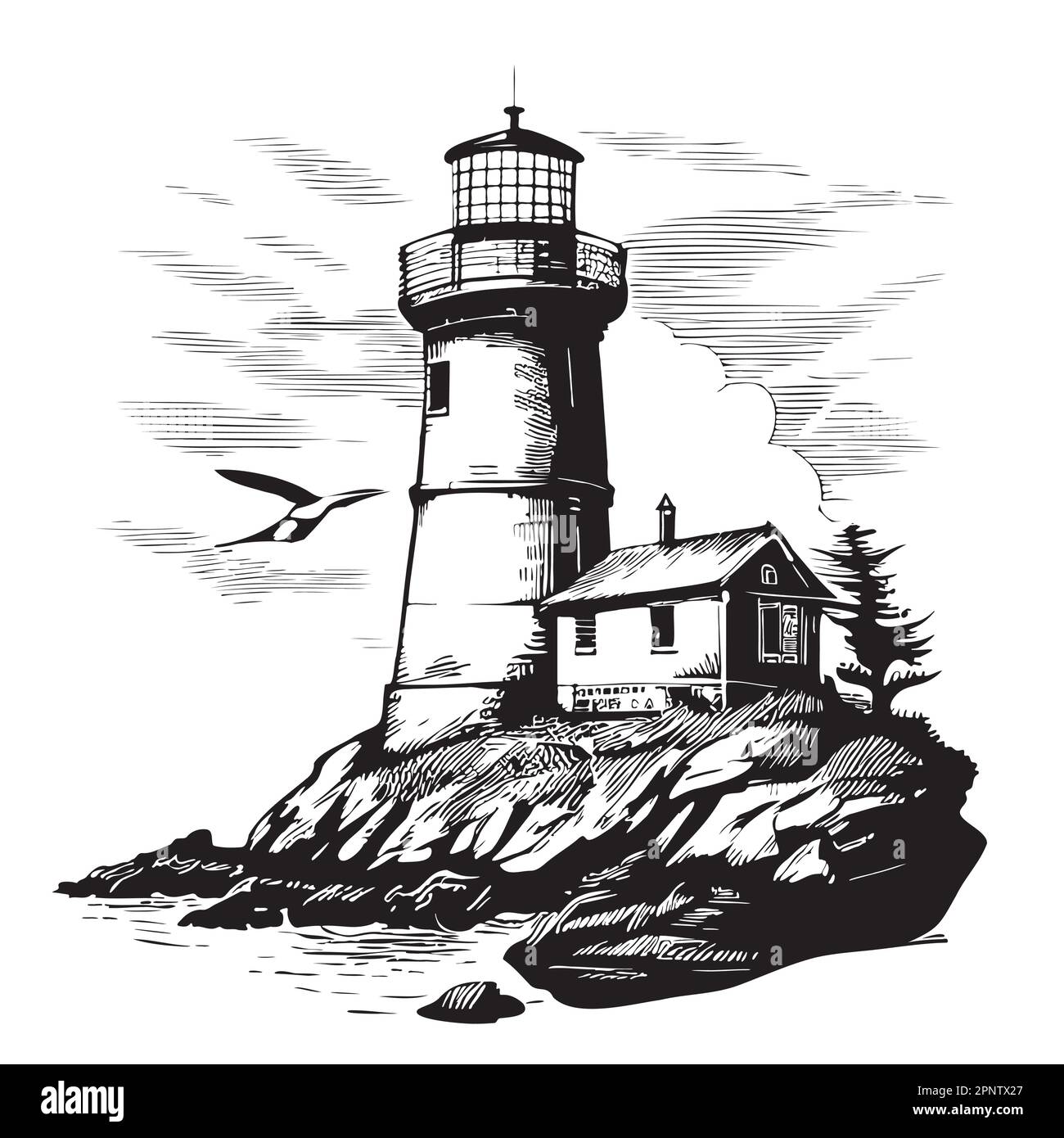 Lighthouse black sea Cut Out Stock Images & Pictures - Alamy