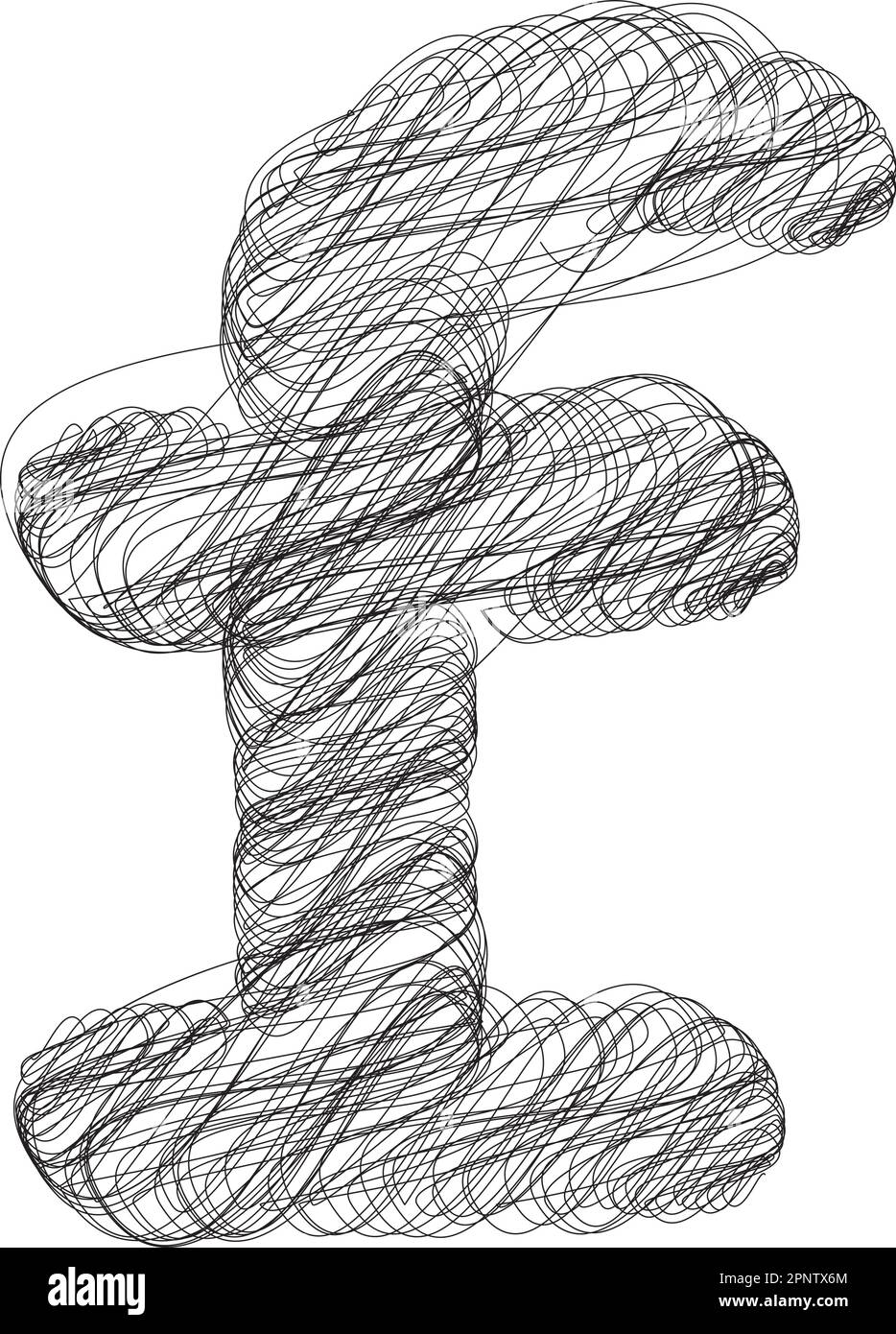 Abstract Doodle Letter f Vector illustration Stock Vector Image & Art ...