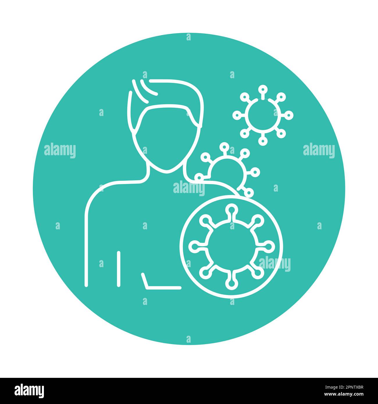 Autoimmune disease color line icon. Human diseases. Pictogram for web ...