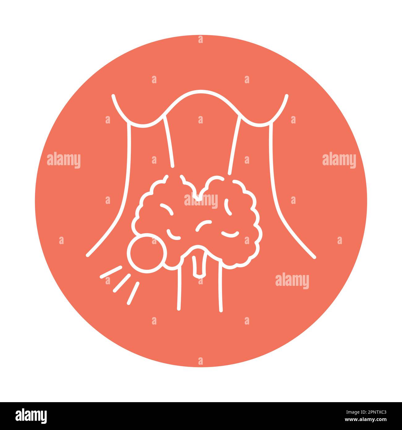 Thyroid cancer color line icon. Human diseases. Pictogram for web page ...