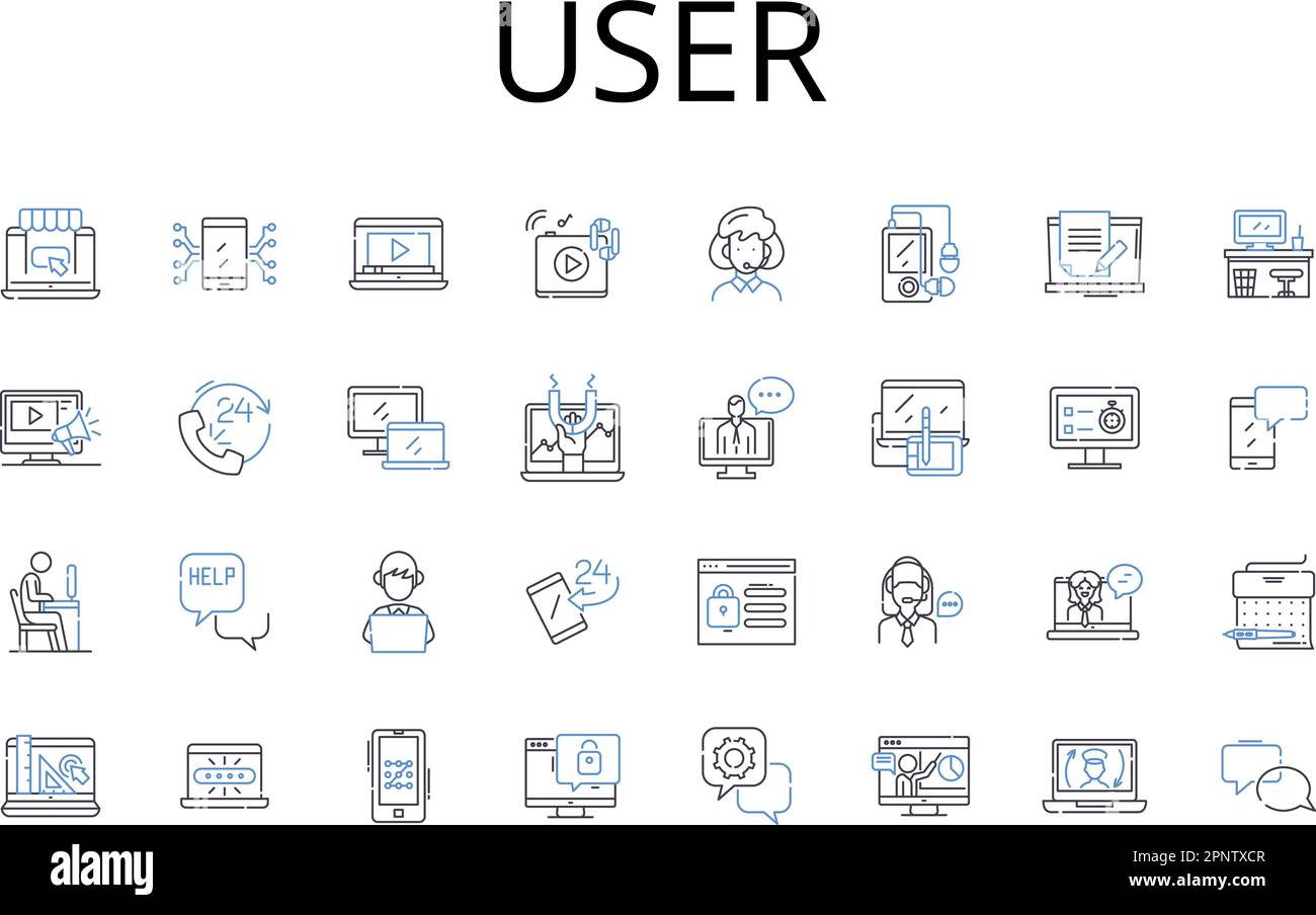 User line icons collection. Consumer, Client, Customer, Patron, Account ... User line icons collection. Consumer, Client, Customer, Patron, Account ...