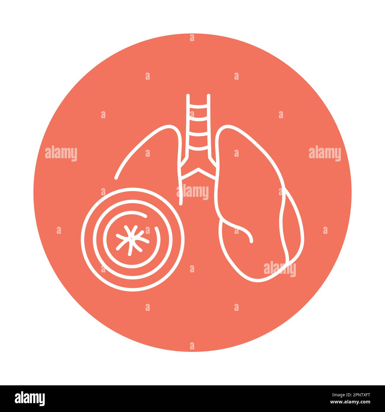 Bronchitis color line icon. Human diseases. Pictogram for web page ...