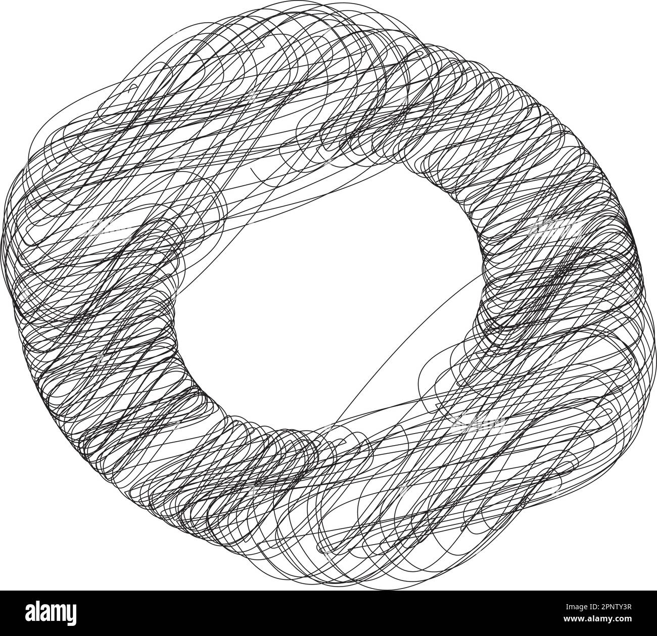 Abstract Doodle Letter o Vector illustration Stock Vector Image & Art ...