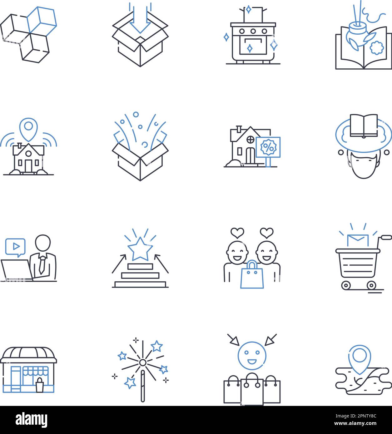 Colony line icons collection. Community, Settlement, Territory, Outpost ...