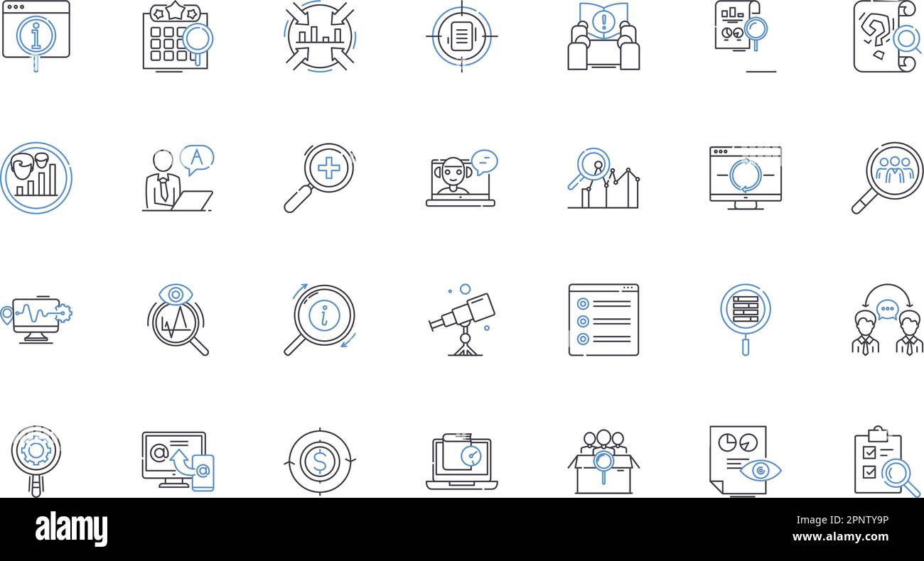 Research line icons collection. Investigation, Inquiry, Analysis ... Research line icons collection. Investigation, Inquiry, Analysis ...