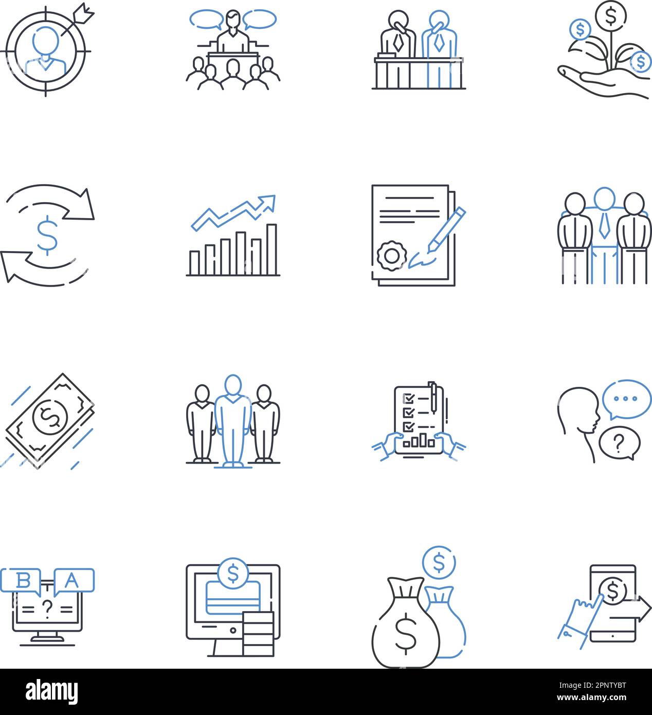 corporate operation line icons collection. Efficiency, Strategy, Management, Leadership ...
