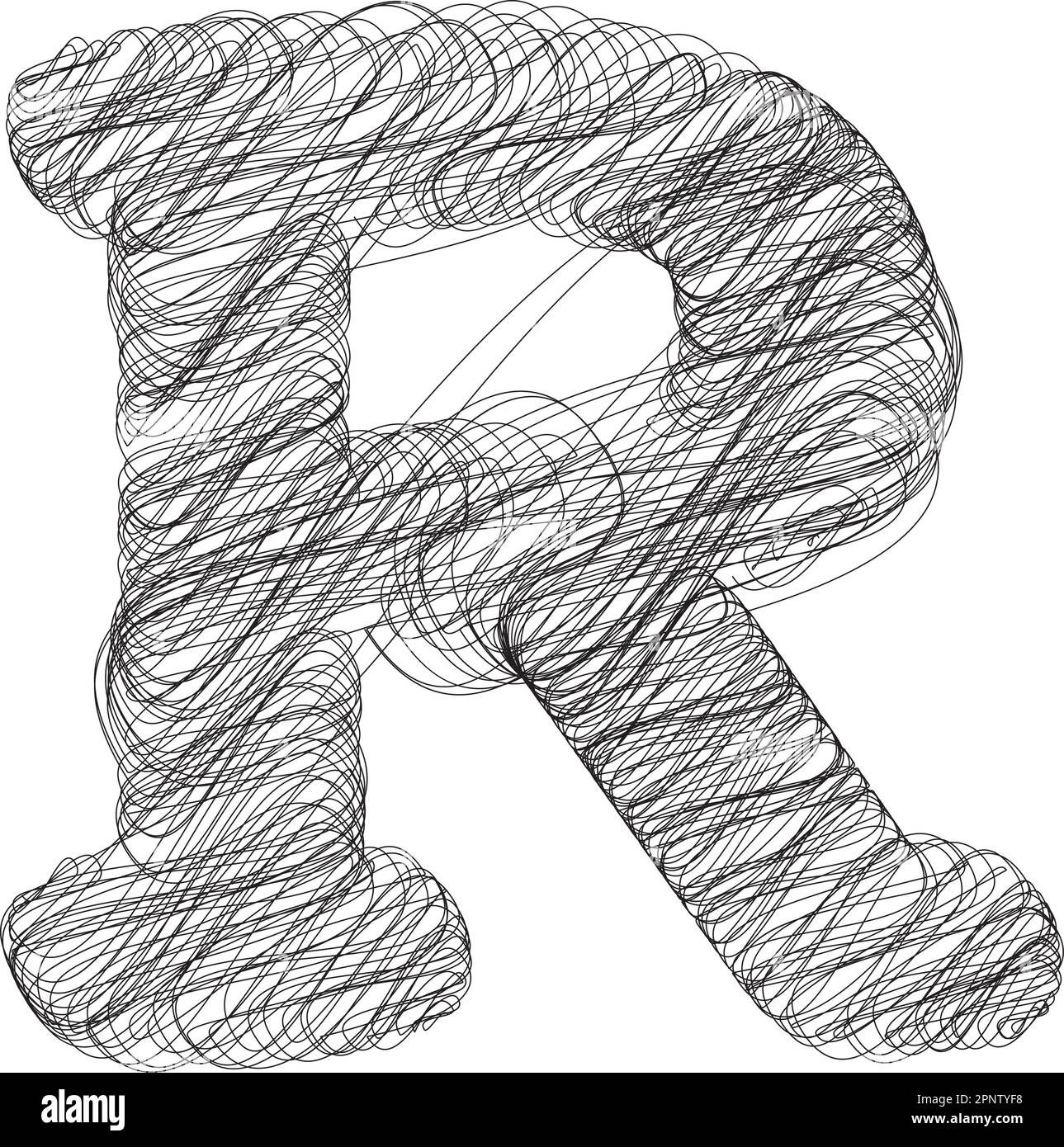 Capital r calligraphy illustration Stock Vector Images - Alamy